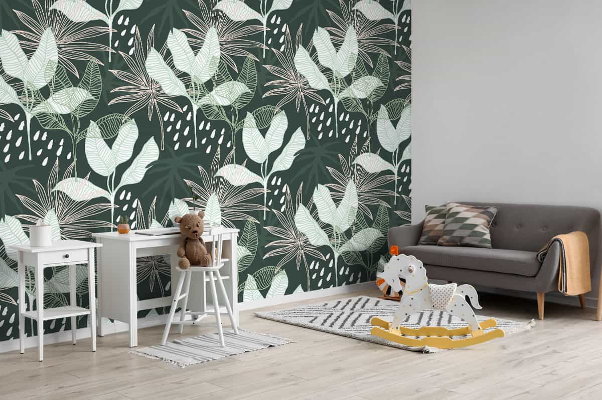 Behang | Tropical pattern - geboorteplein.nl