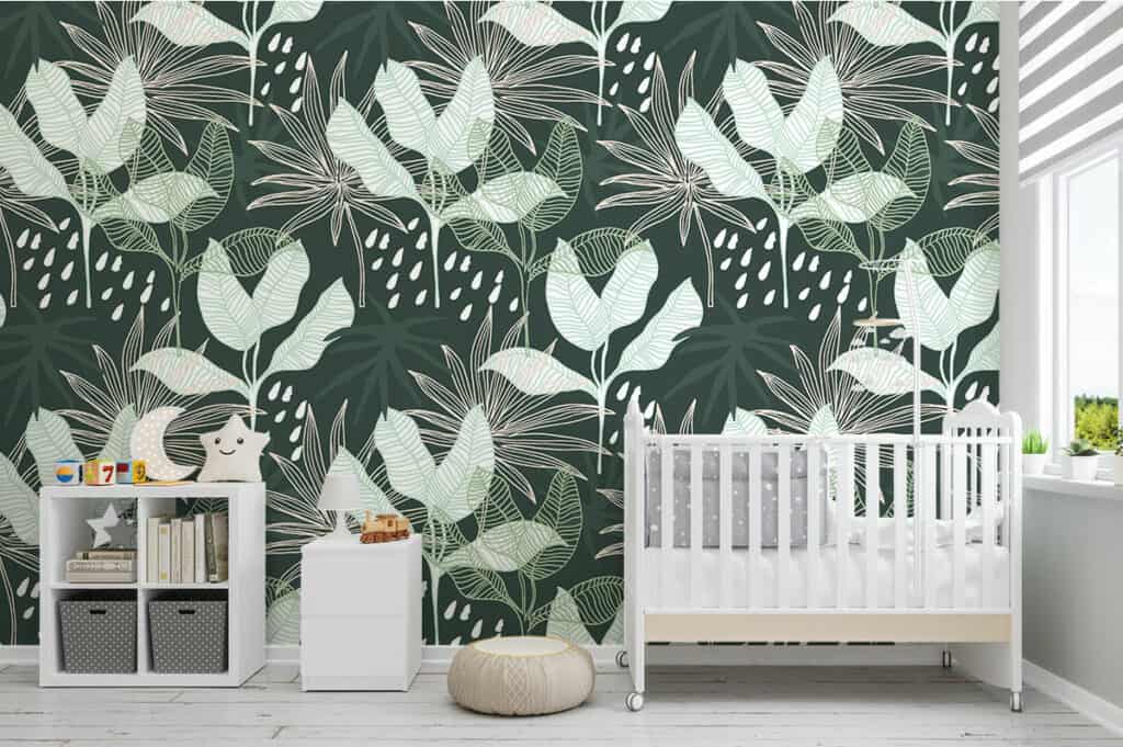 Behang | Tropical pattern - geboorteplein.nl