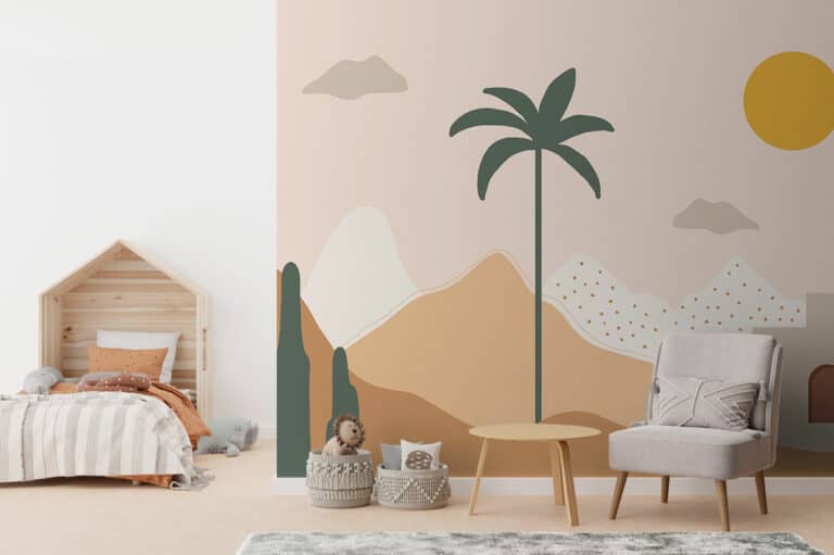 Behang | Abstract landschap - geboorteplein.nl