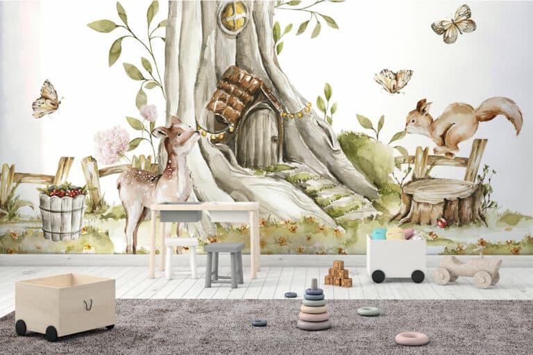 Behang kinderkamer kinderkamer & babykamer - geboorteplein.nl