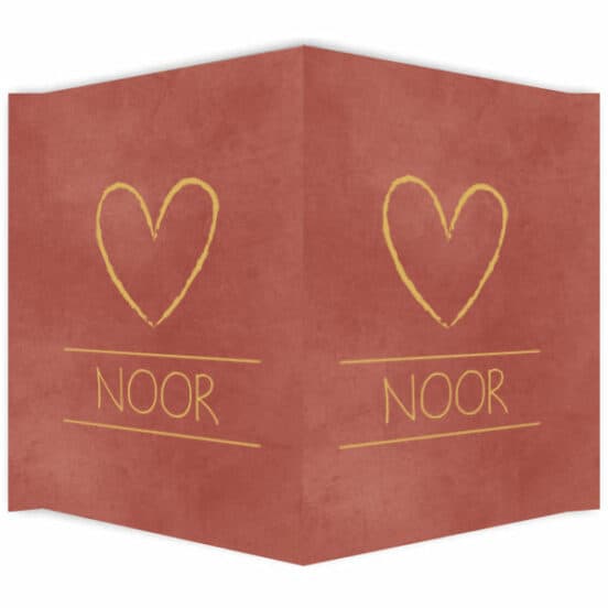 Geboortebord raam | Getekend hartje - geboorteplein.nl